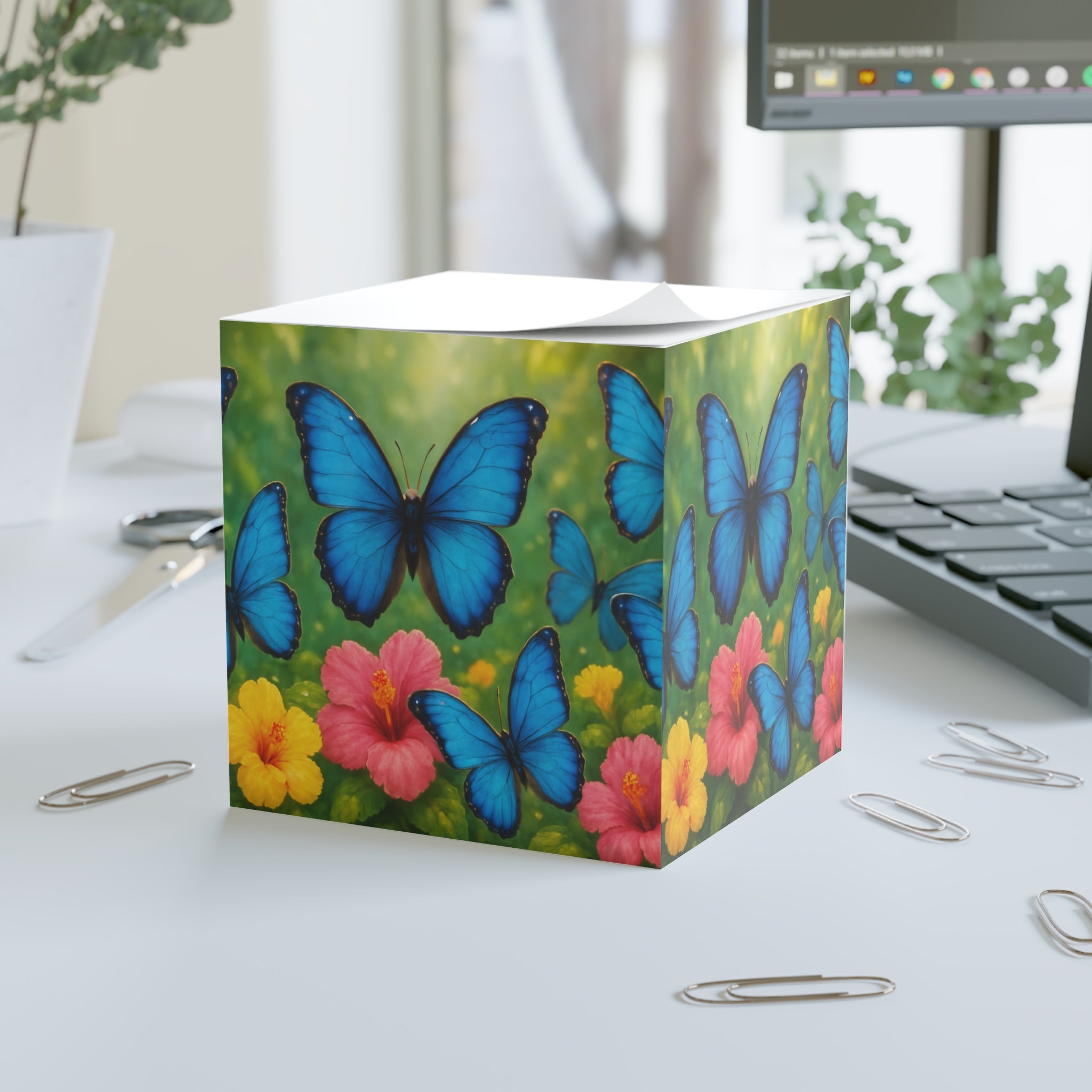Note Cube - Morpho Butterflies Flight – Tropics Lifestyle Store