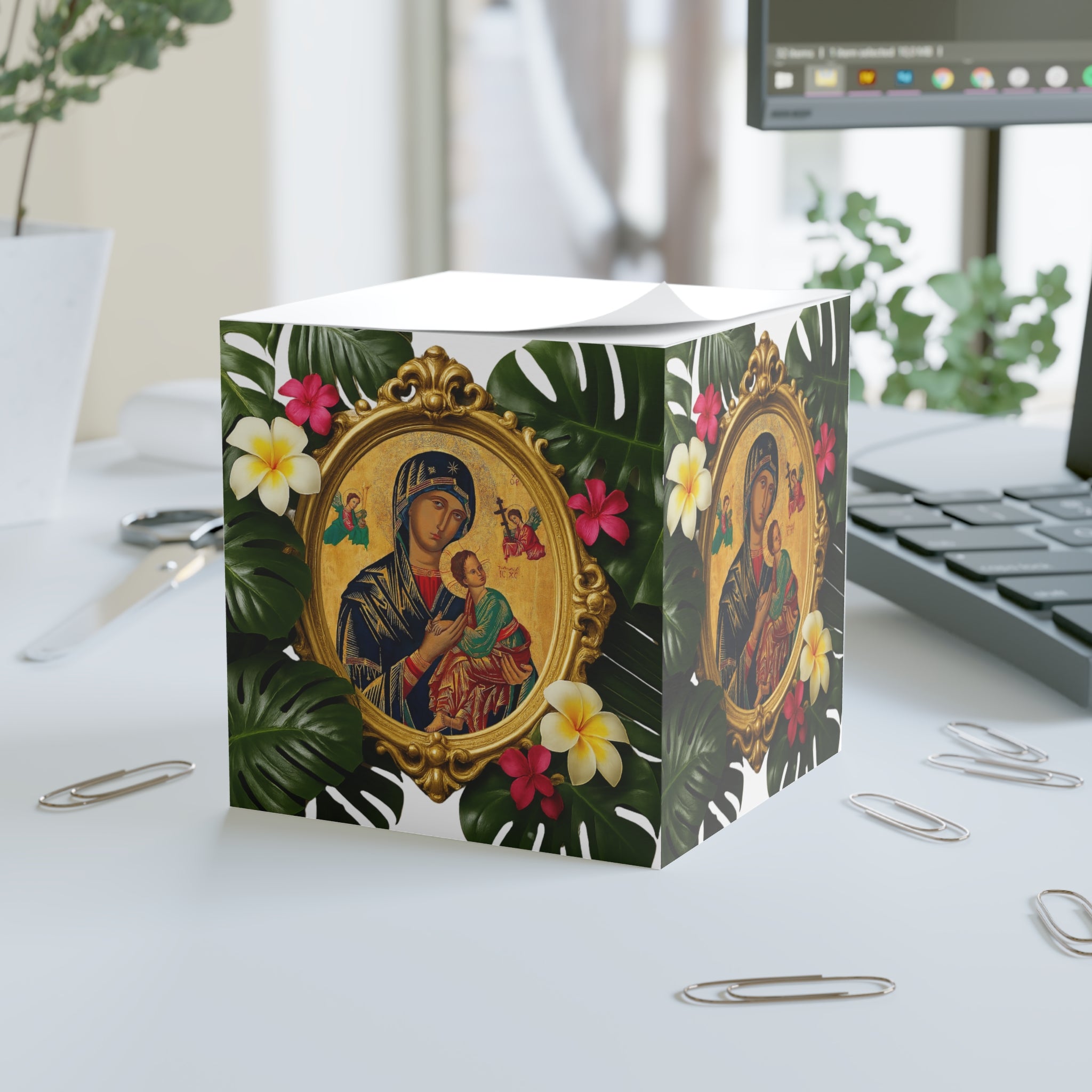 Religious Note Cube - Our Lady of Guadalupe, Monstera – Tropics ...