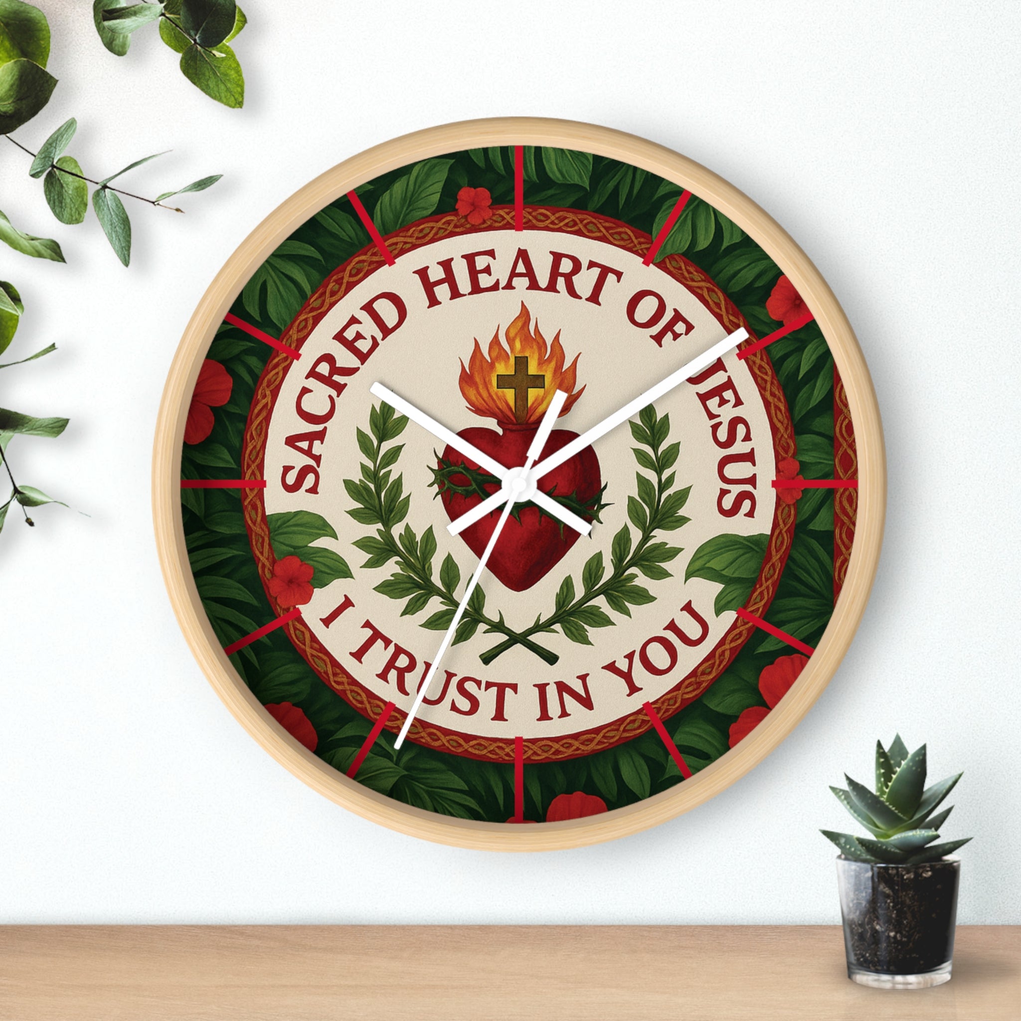 Sacred Heart of Jesus Prayer Wall Clock – Stunnig Religious Home Decor ...