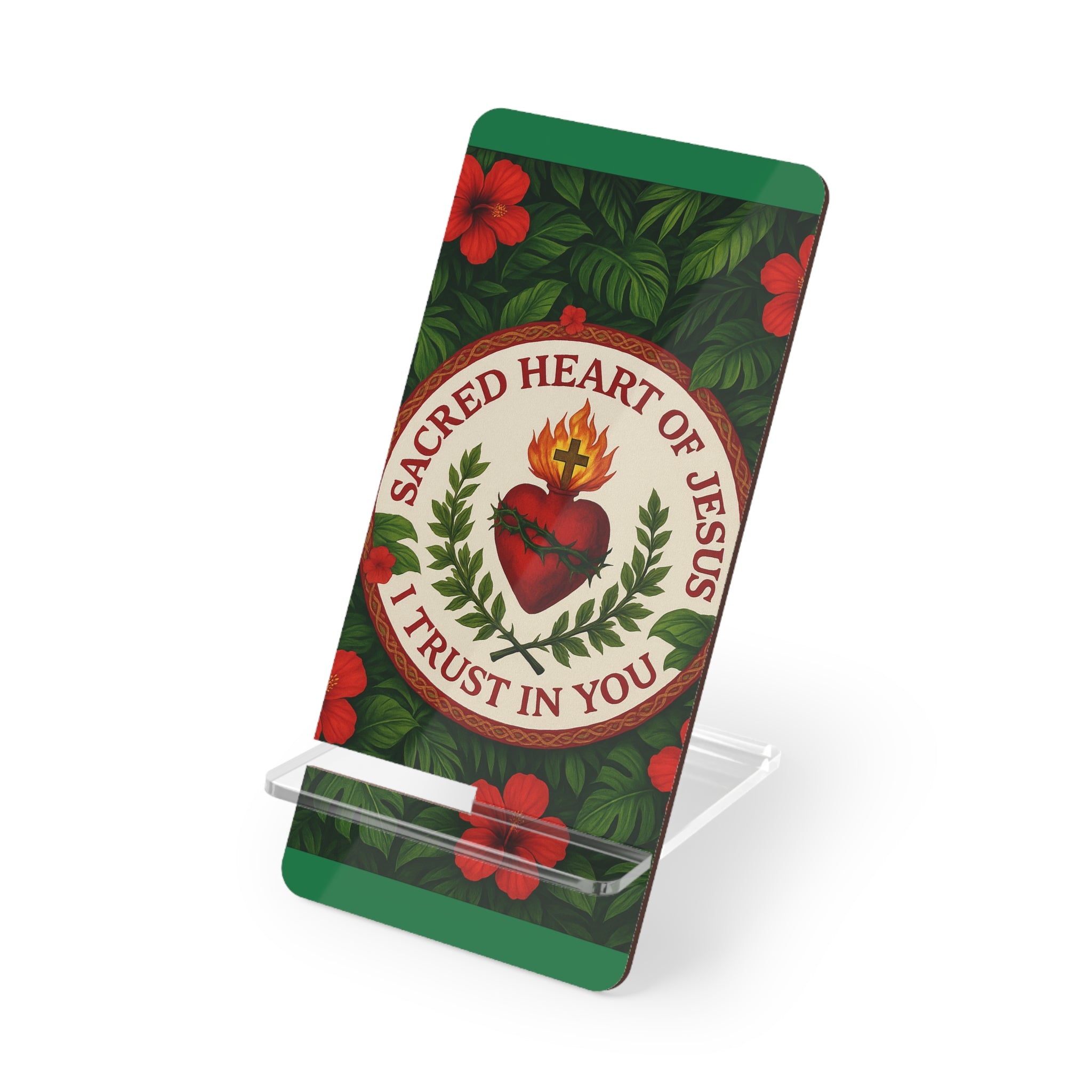 Religious Smartphone Display Stand with Sacred Heart of Jesus Prayer ...